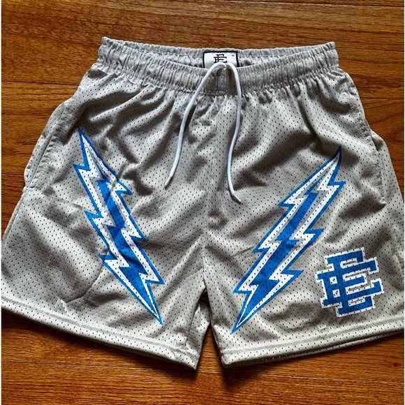 Eric Emanuel | Shorts | Eric Emanuel Shorts Grey With Blue Lightning ...